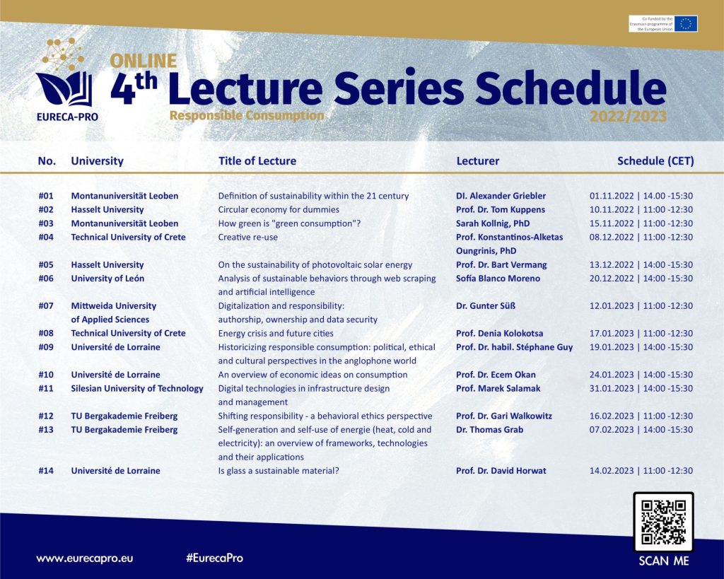EURECA-PRO Online Lecture Series IV - EURECA-PRO