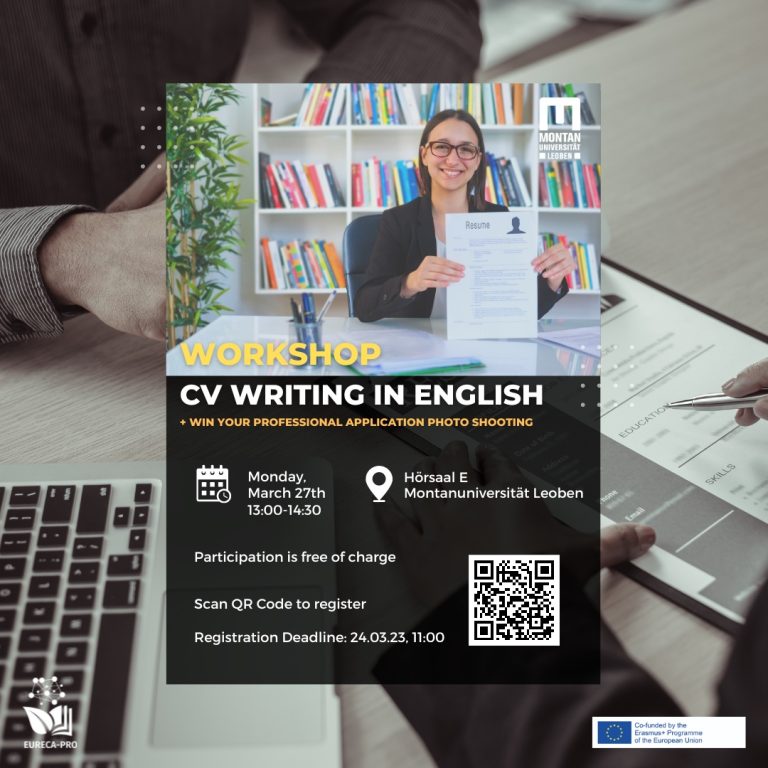 Workshop "CV writing in English" - EURECA-PRO